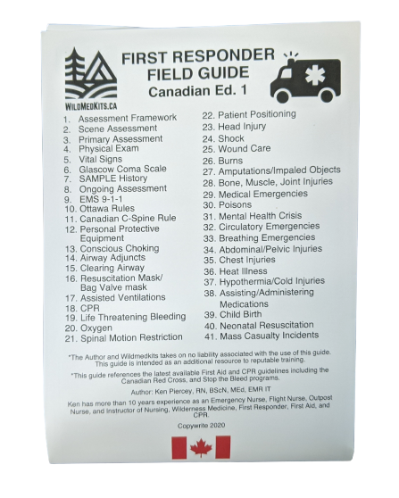 First Responder Field Guide-MADE IN CANADA – wildmedkits